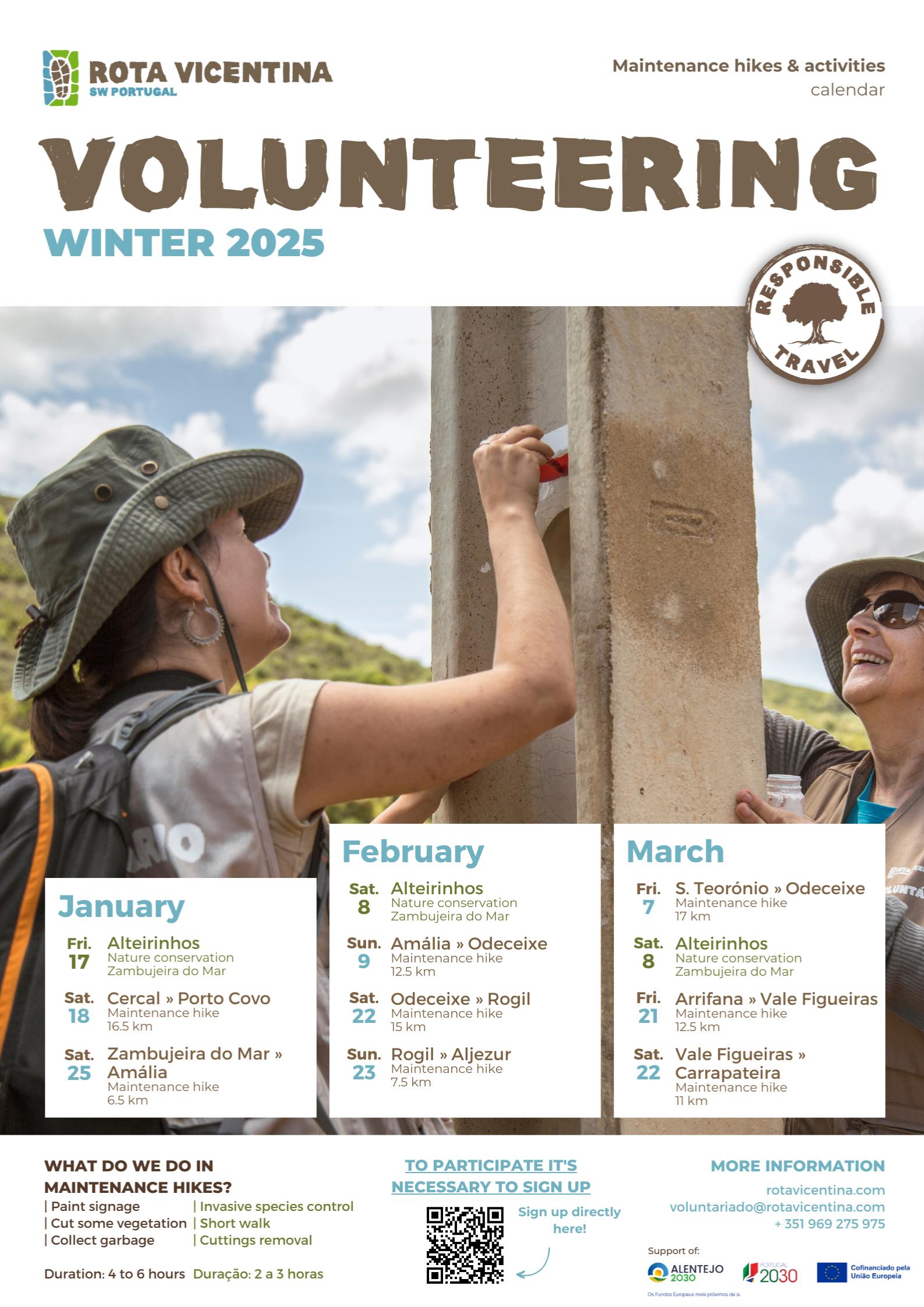 A New Volunteering Calendar for the 2025! Blog Rota Vicentina